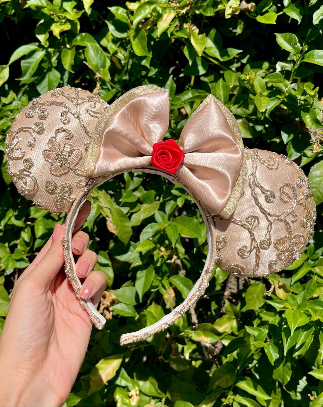 Radiant Rose, Belle Inspired Mouse Ears, Beauty and the Beast Inspired ...