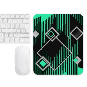 Futuristic Sci-fi Mint Green/black Precision Mouse Pad, Nonslip Base ...