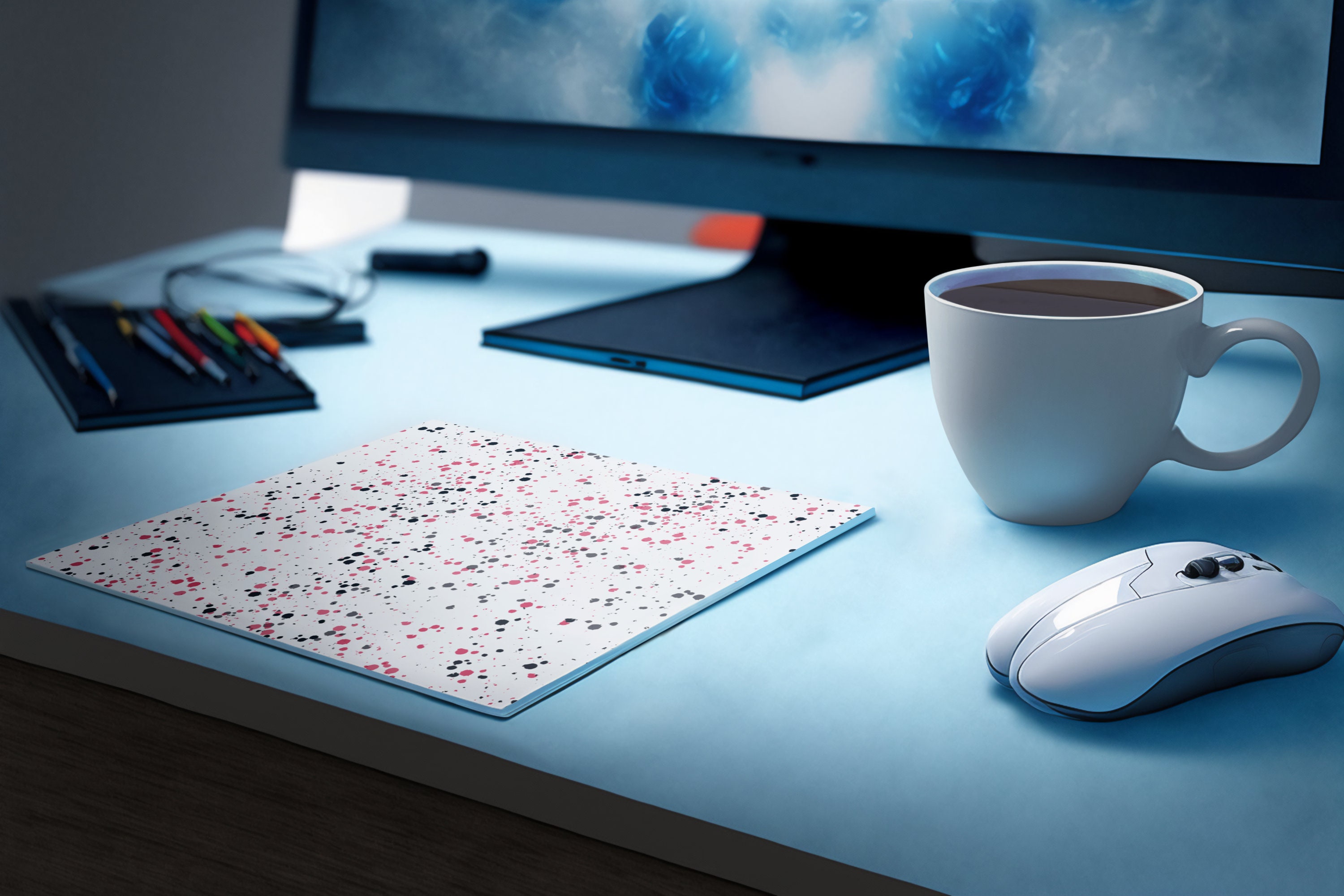 Red Black Spots Unique Precision Mouse Pad Nonslip Rubber - Etsy