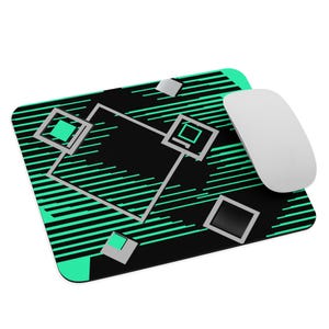 Futuristic Sci-fi Mint Green/black Precision Mouse Pad, Nonslip Base ...