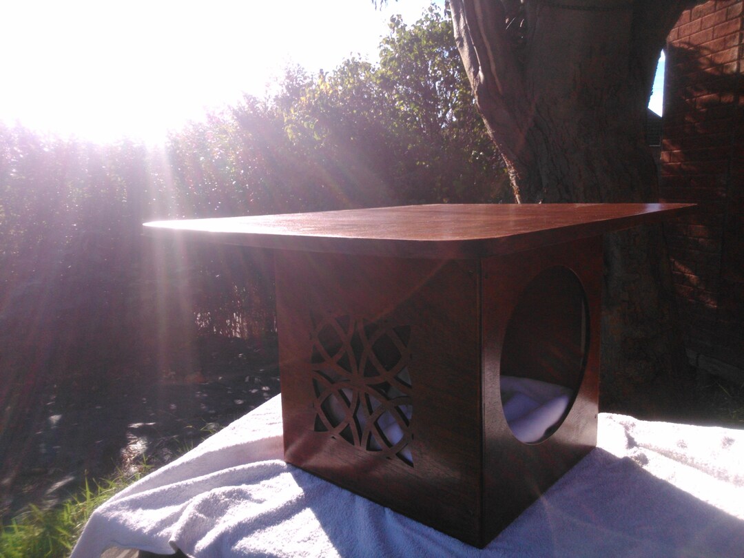 Cat Bed Coffee Table Cat Cave Cat Furniture Kat Kube 2 WINDOW OPTION - Etsy