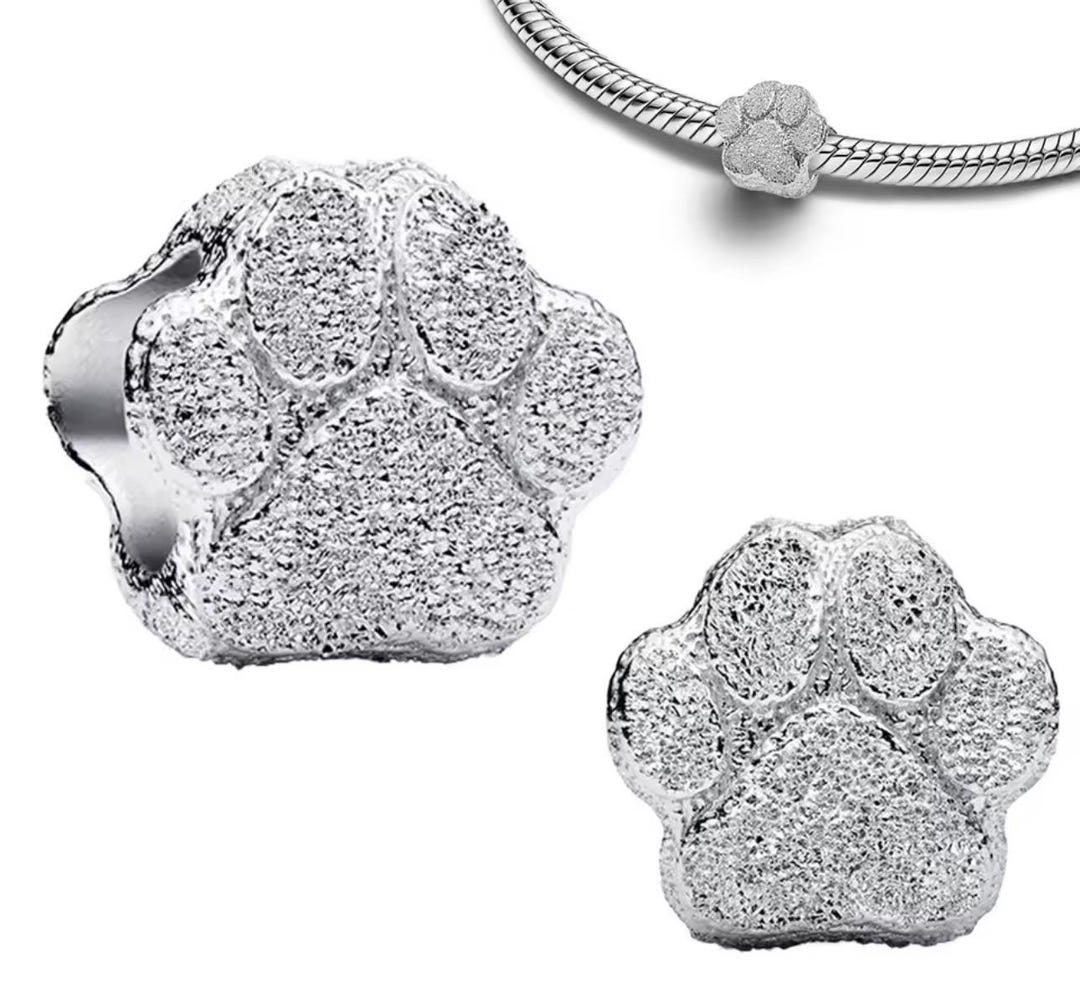 Sterling Silver Paw Prints Charm, Pandora Style - Etsy