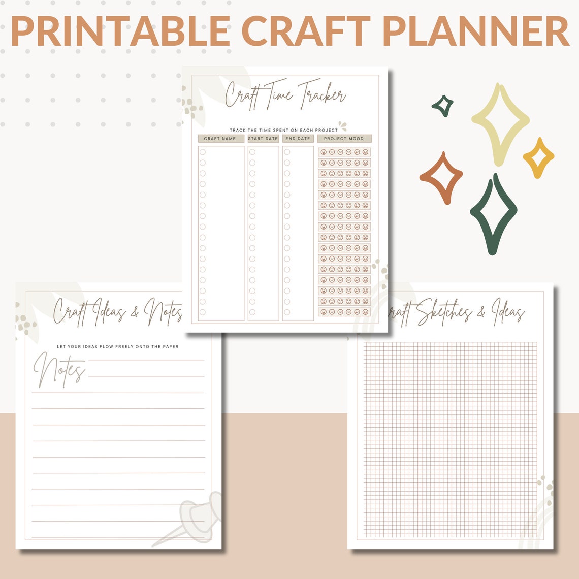 Craft Planner Printable Organize Your DIY Crafts Craft - Etsy