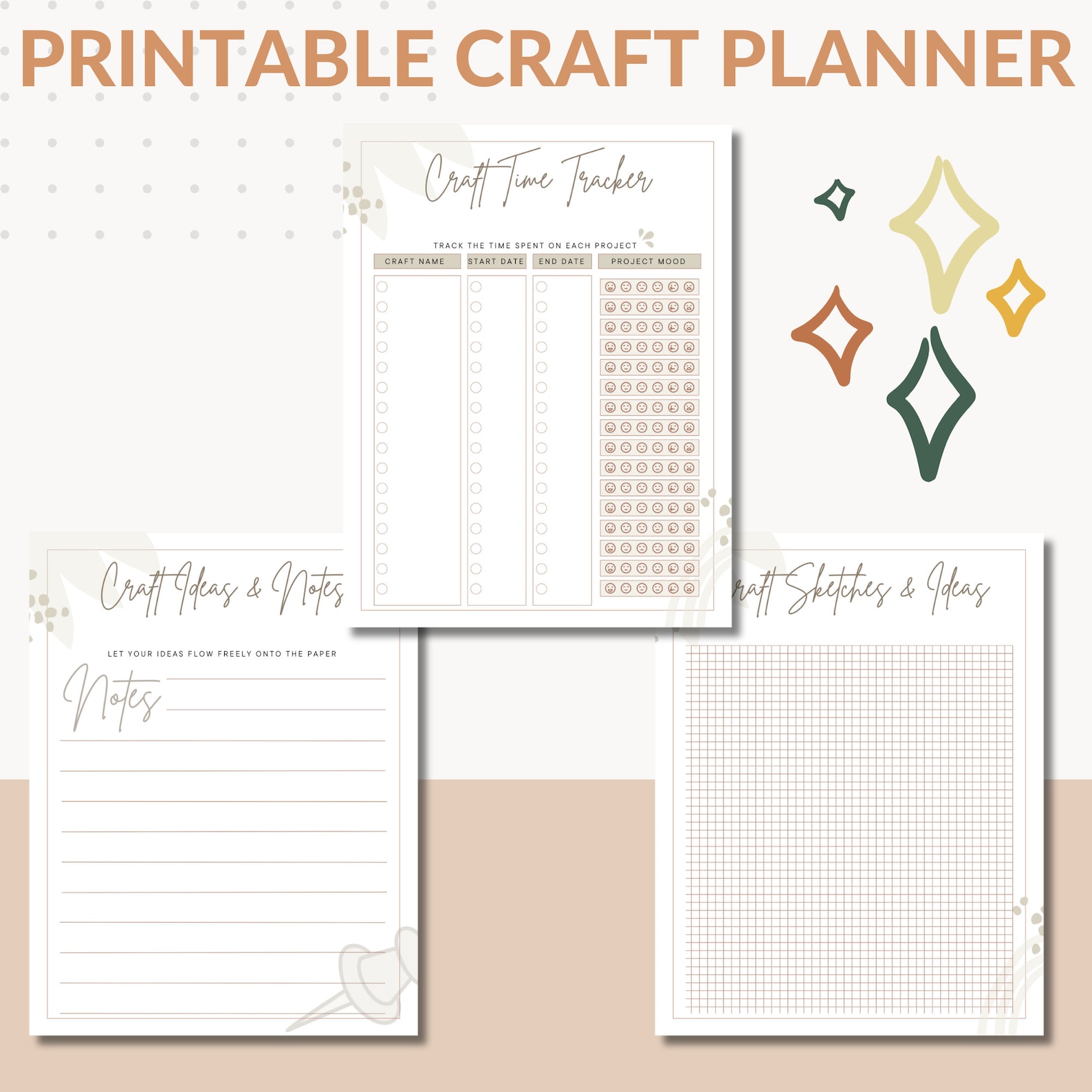 Craft Planner Printable, Organize Your DIY Crafts, Craft Project ...