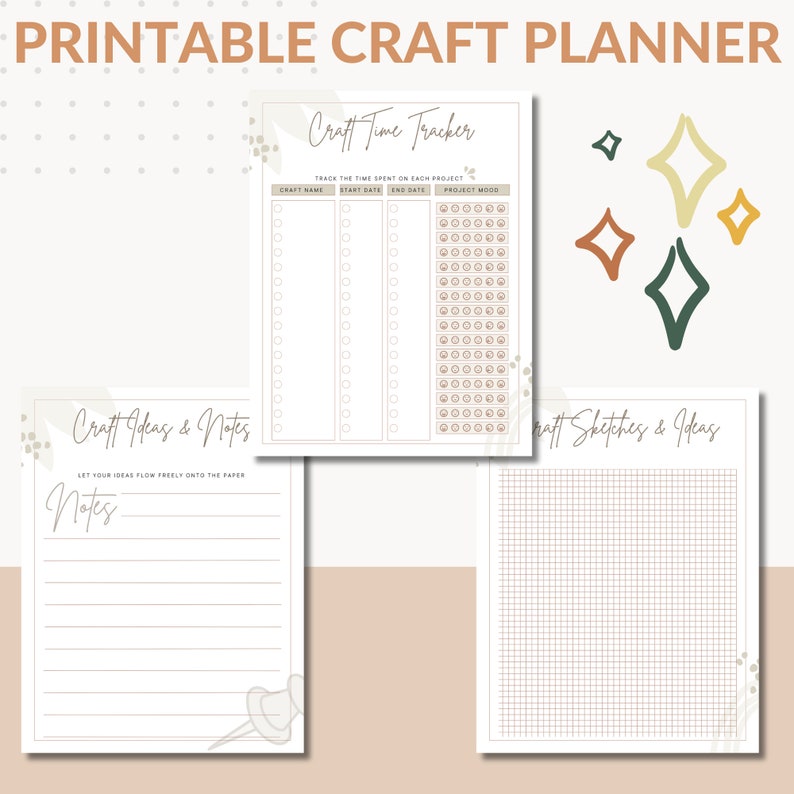 Craft Planner Printable, Organize Your DIY Crafts, Craft Project ...