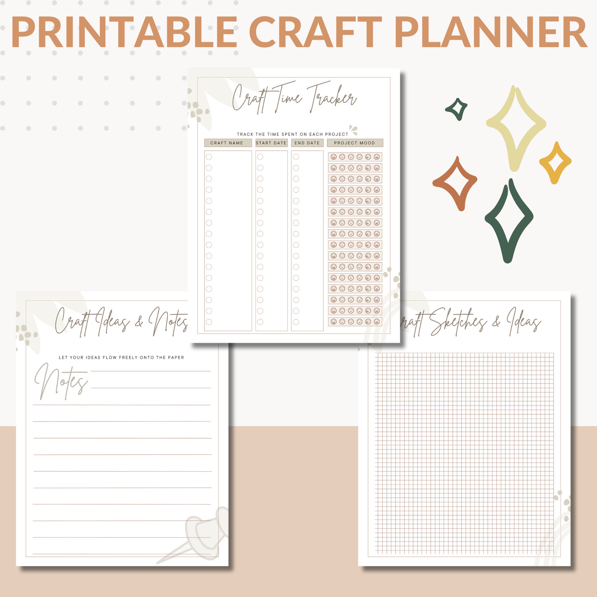 Craft Planner Printable, Organize Your DIY Crafts, Craft Project ...