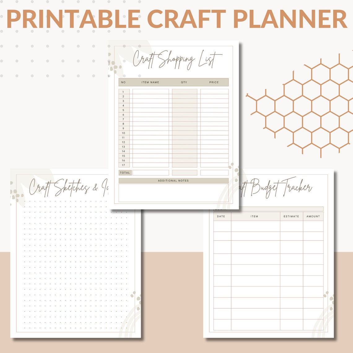 Craft Planner Printable Organize Your DIY Crafts Craft - Etsy