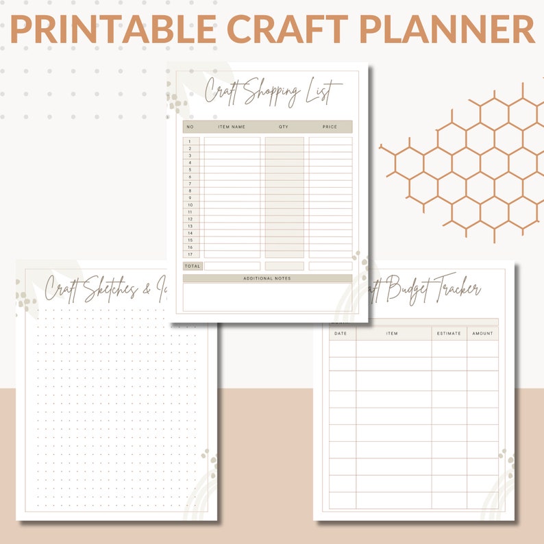Craft Planner Printable, Organize Your DIY Crafts, Craft Project ...