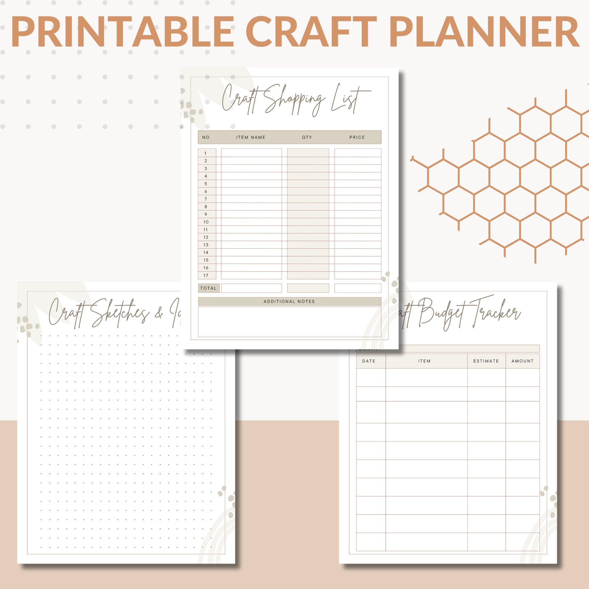 Craft Planner Printable, Organize Your DIY Crafts, Craft Project ...