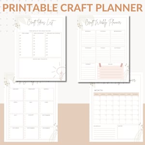 Craft Planner Printable, Organize Your DIY Crafts, Craft Project ...