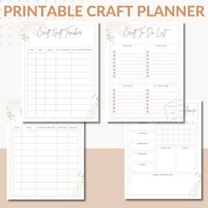 Craft Planner Printable, Organize Your DIY Crafts, Craft Project ...