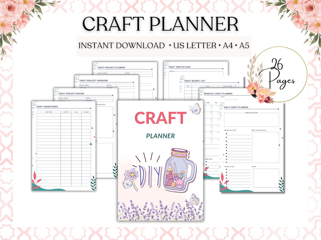 Printable Craft Planner: Streamline Your DIY Projects, Planner for ...