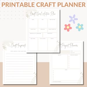 Craft Planner Printable, Organize Your DIY Crafts, Craft Project ...