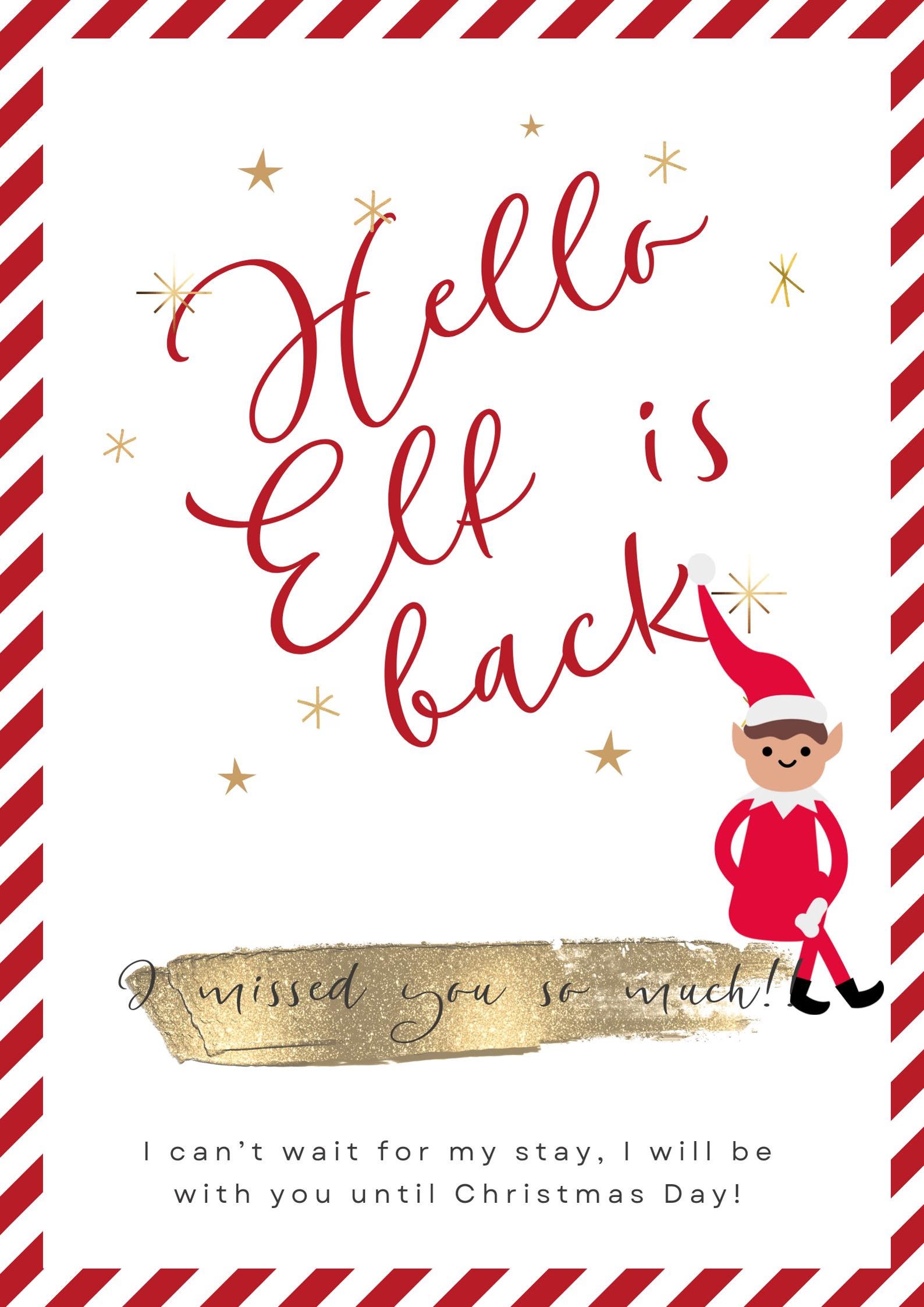 Elf on the Shelf Returns Letter - Etsy