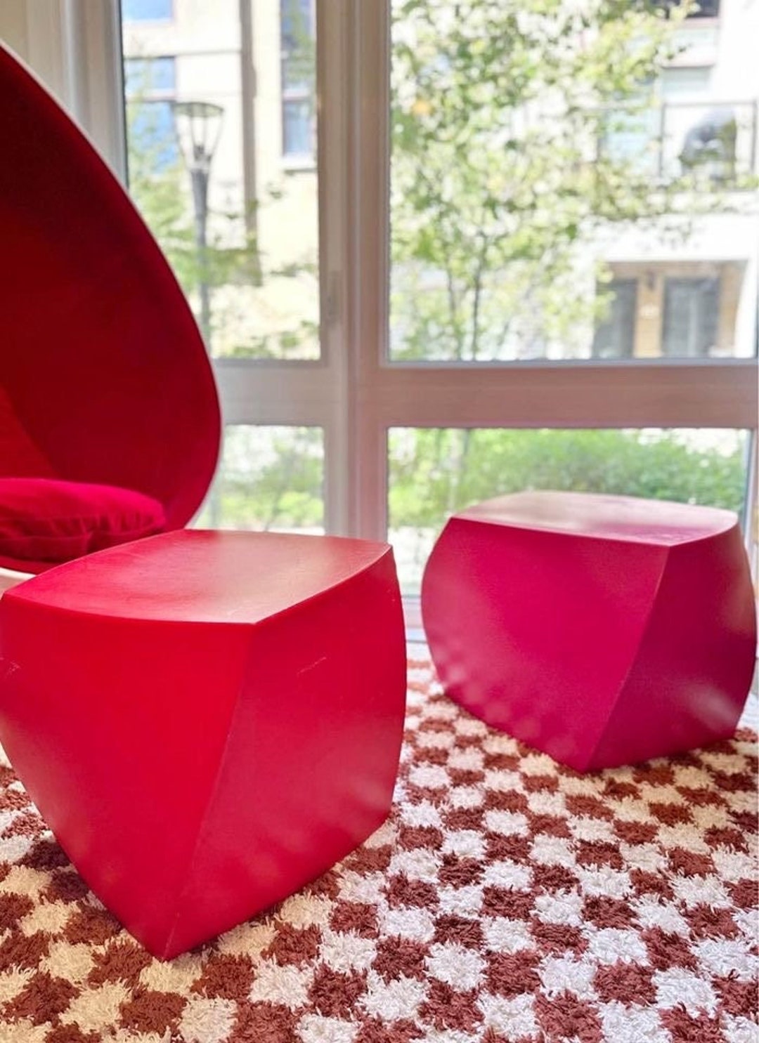 Gehry Left Twist Cube Chairs by Heller Furniture - Etsy