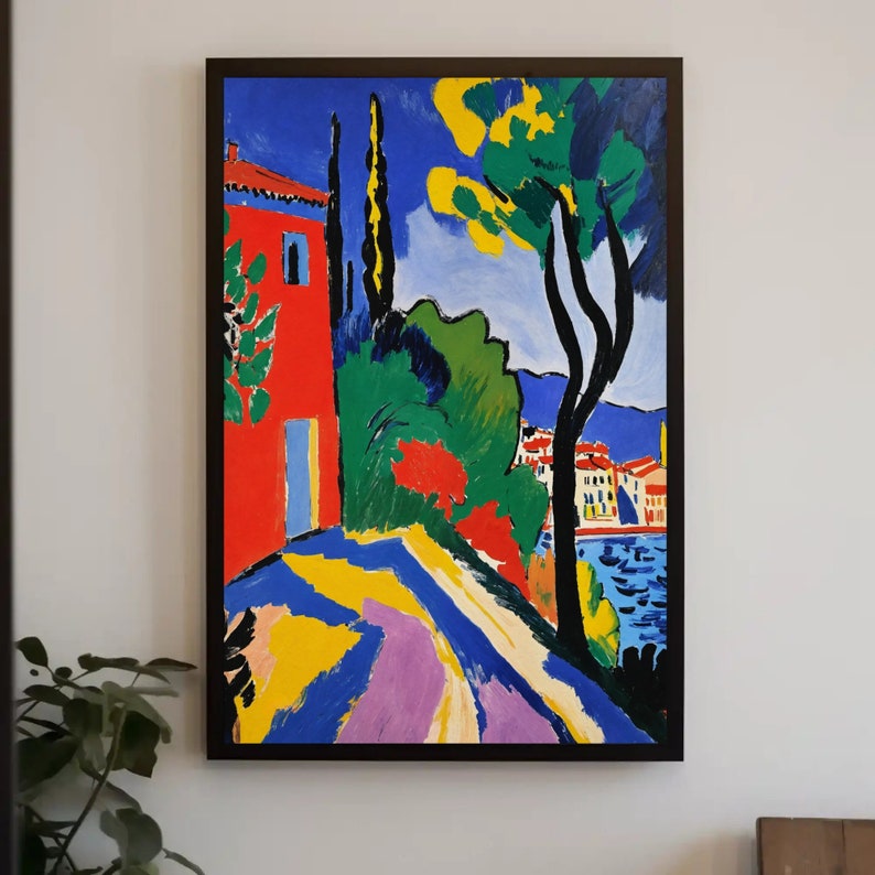 Colorful Fauvism Landscape | Abstract Art Print | Vibrant Poster ...