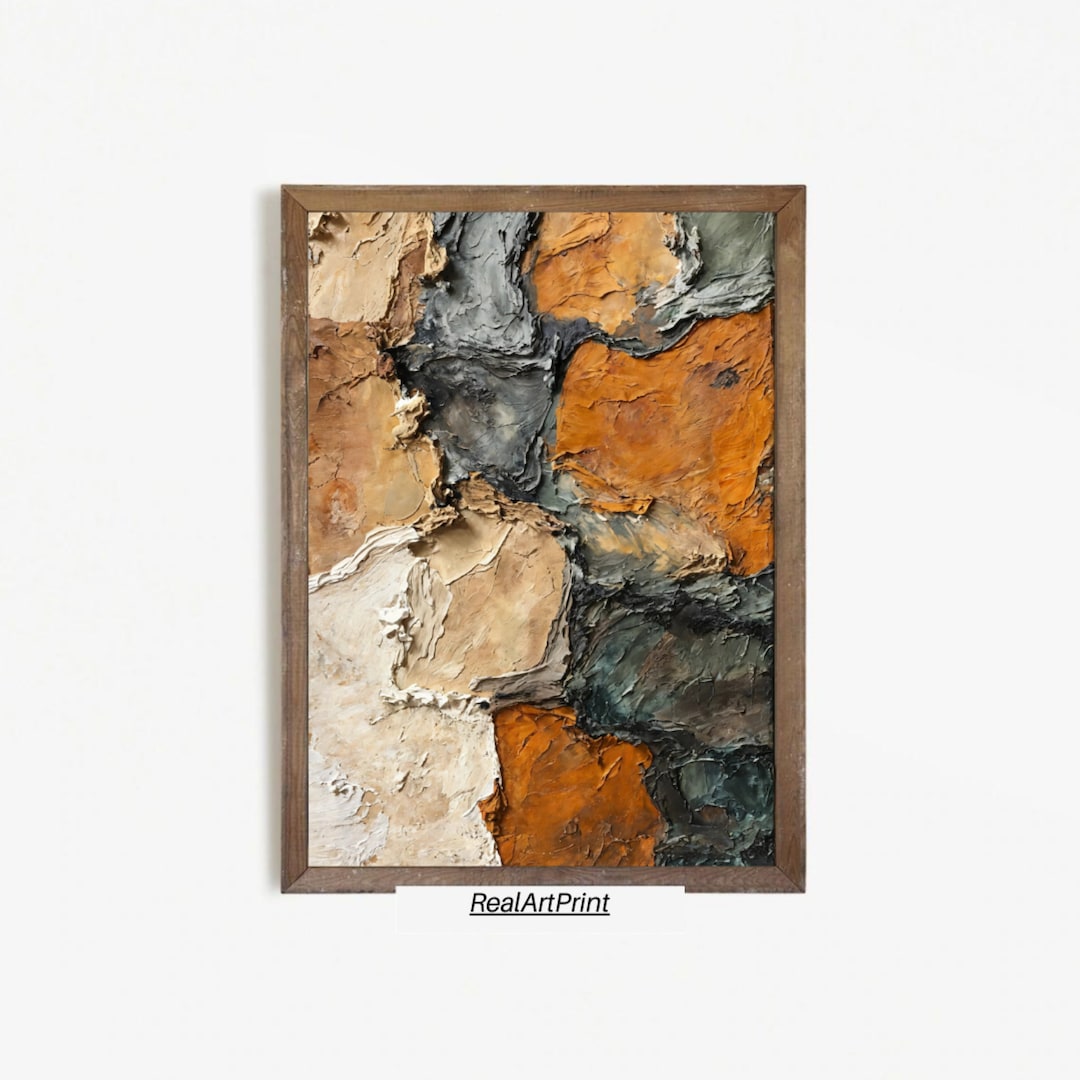 Earthy Abstract Painting Wall Art | Textural Art PRINTABLE Digital ...