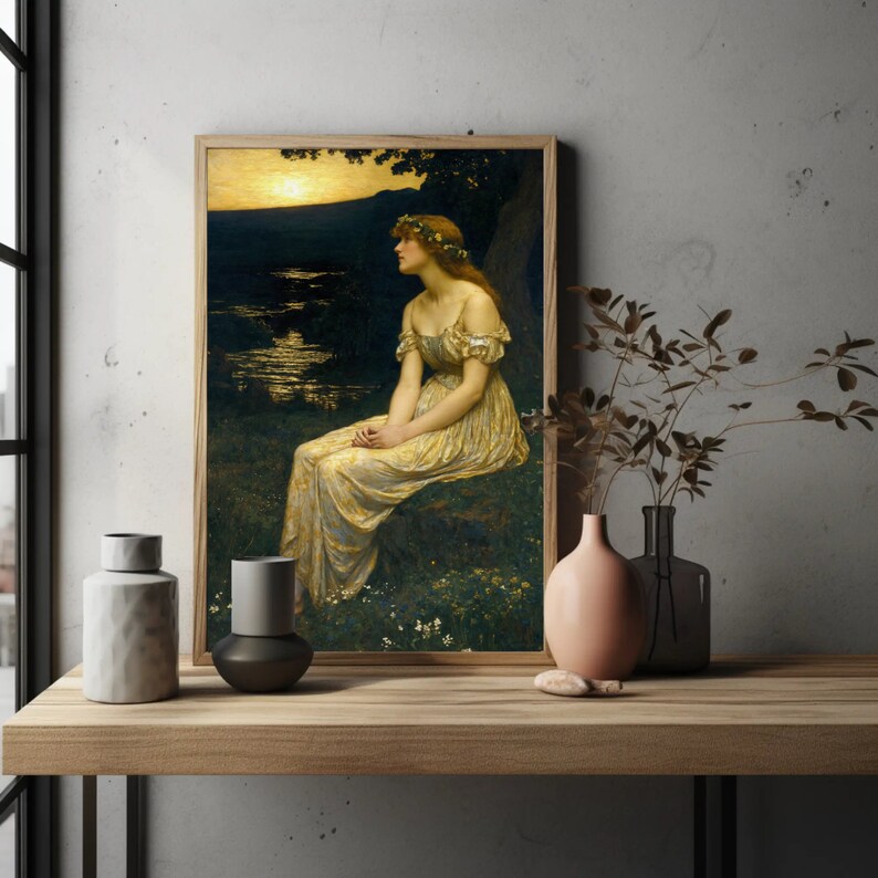 Midsummer Eve | Pre-raphaelite Art Print | Vintage Fairy Portrait ...