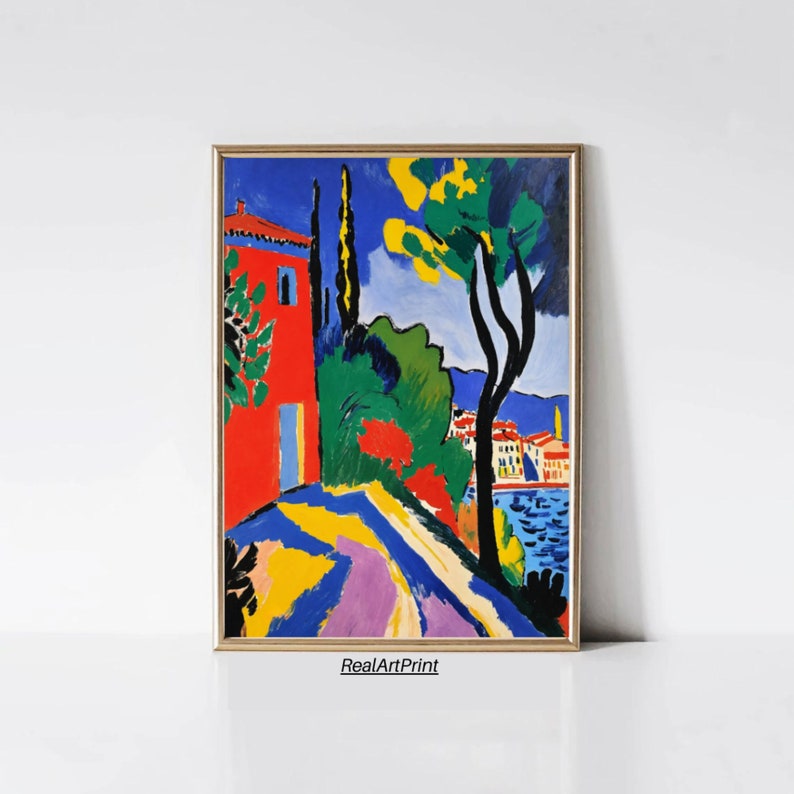 Colorful Fauvism Landscape | Abstract Art Print | Vibrant Poster ...