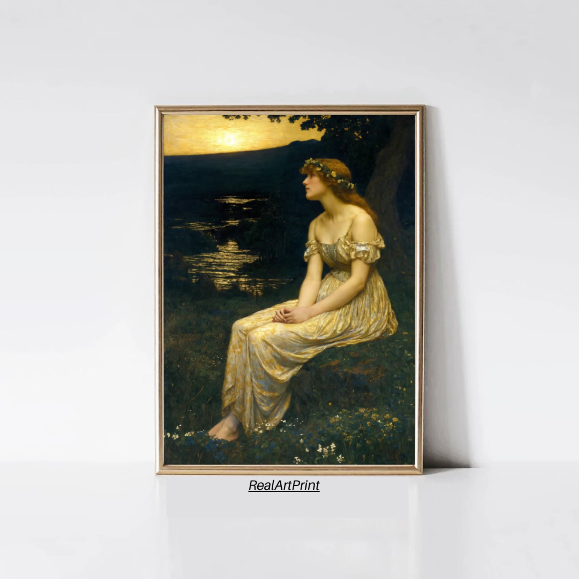 Midsummer Eve | Pre-raphaelite Art Print | Vintage Fairy Portrait ...