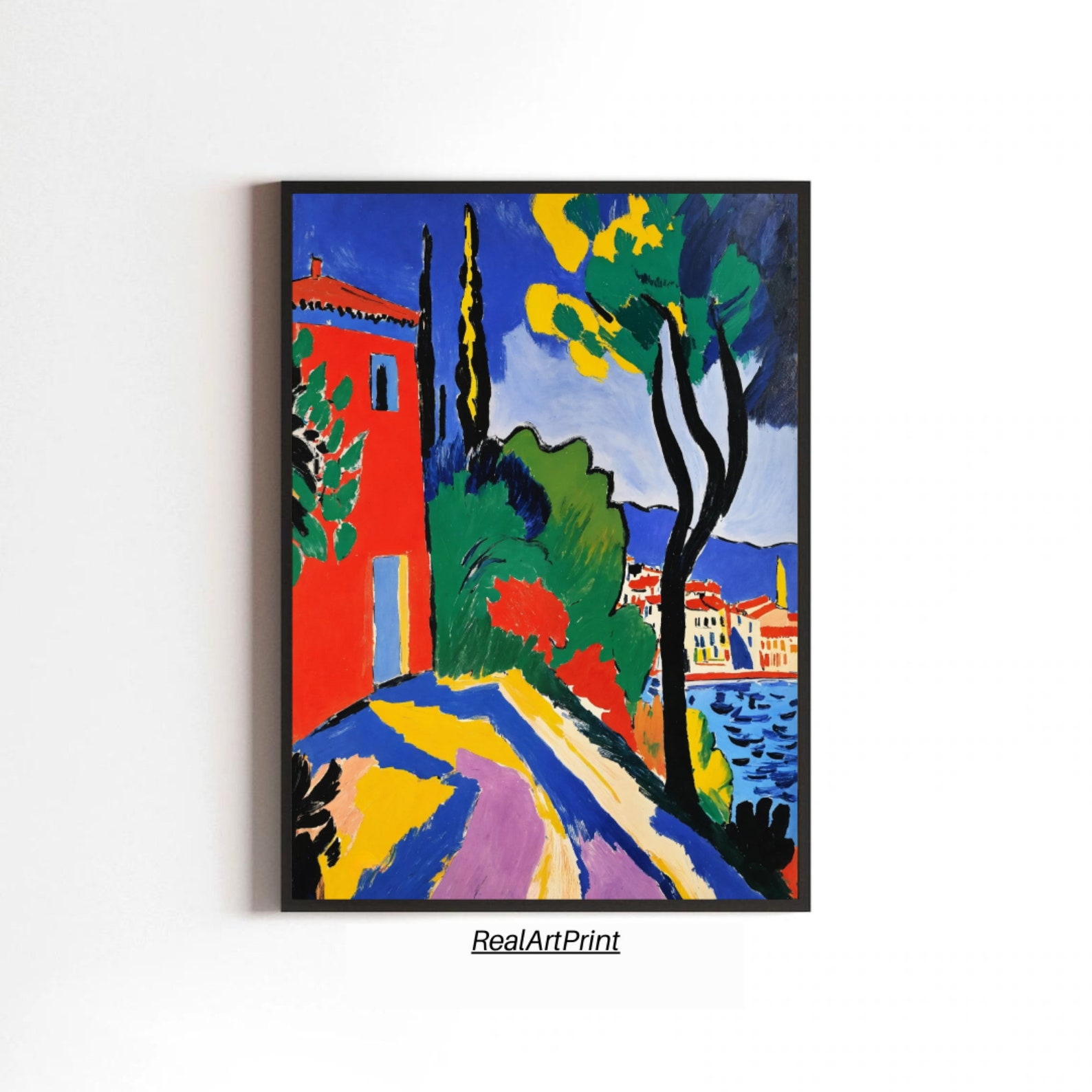 Colorful Fauvism Landscape | Abstract Art Print | Vibrant Poster ...