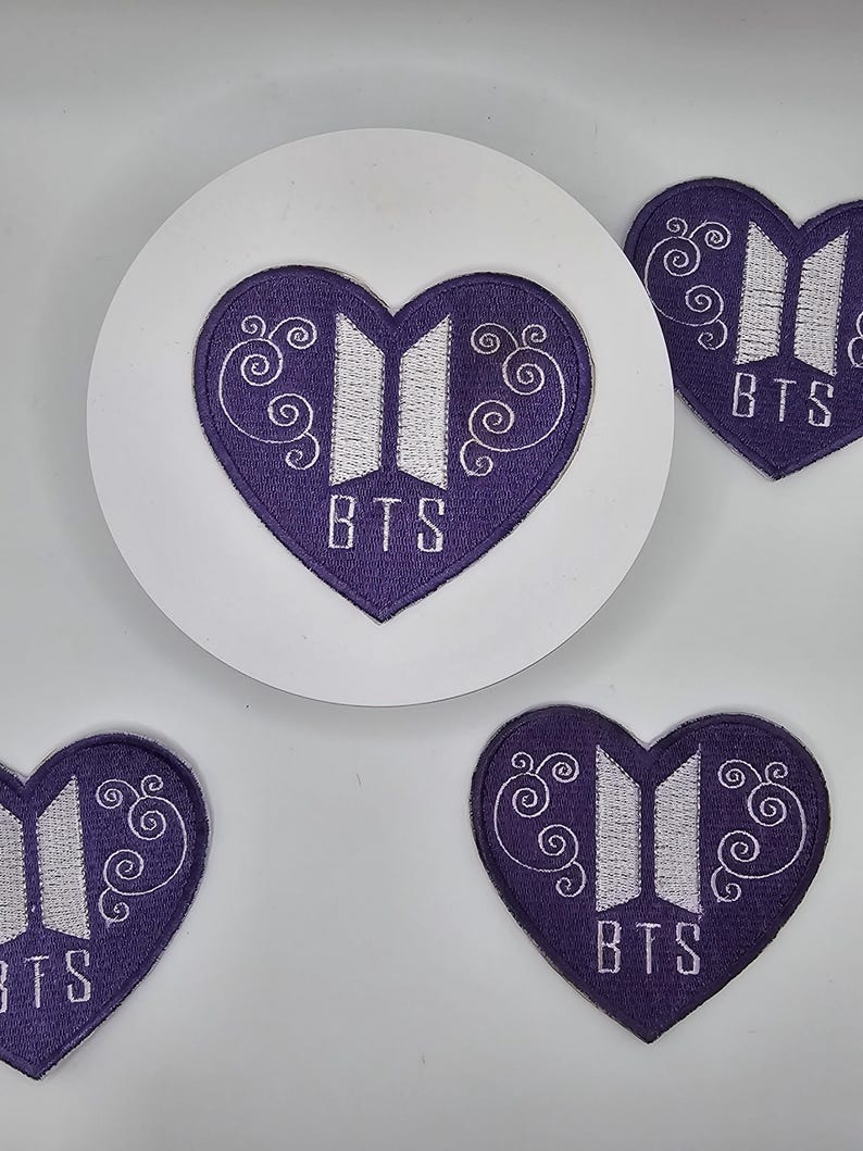 BTS Purple Heart Iron on Patch - Etsy