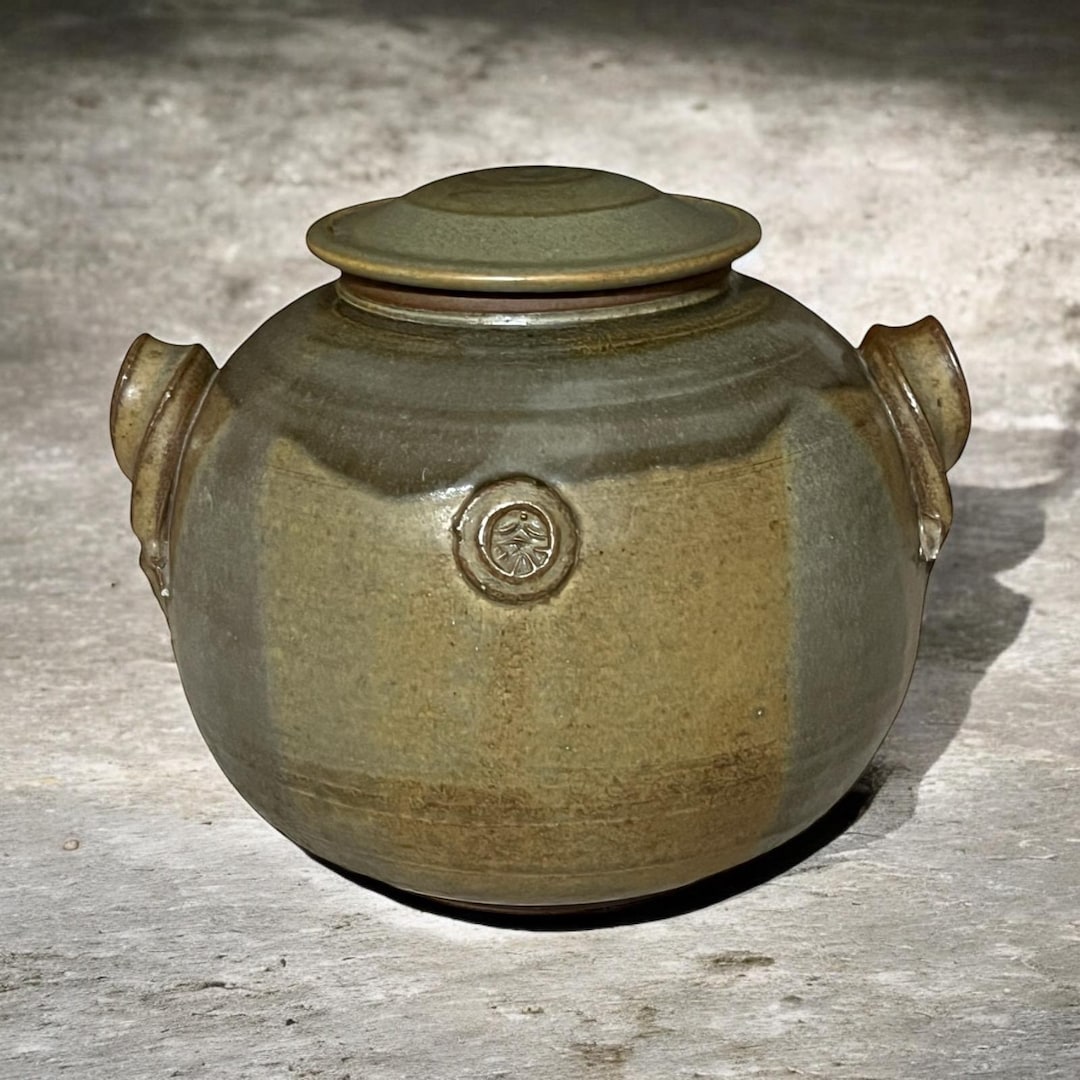 Rare Mid-century Angelo Garzio Lidded Drip Glaze Pot - Etsy