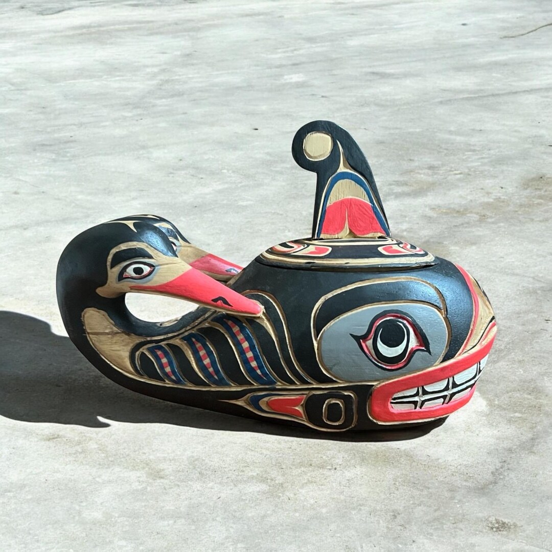 Lidded Carved Orca Box in the Northwest Style - Etsy