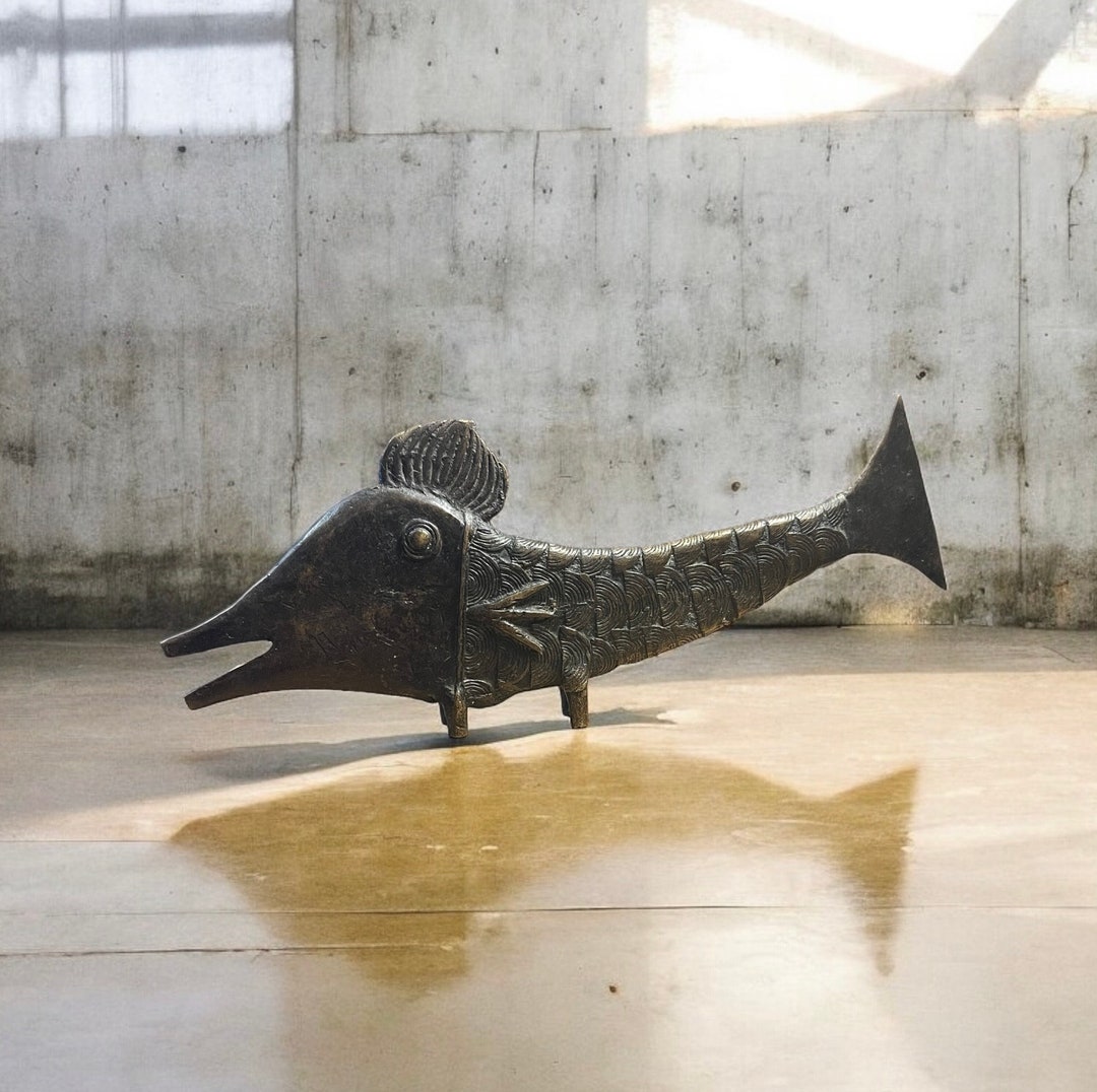 Large Bronze Benin Fish - Etsy