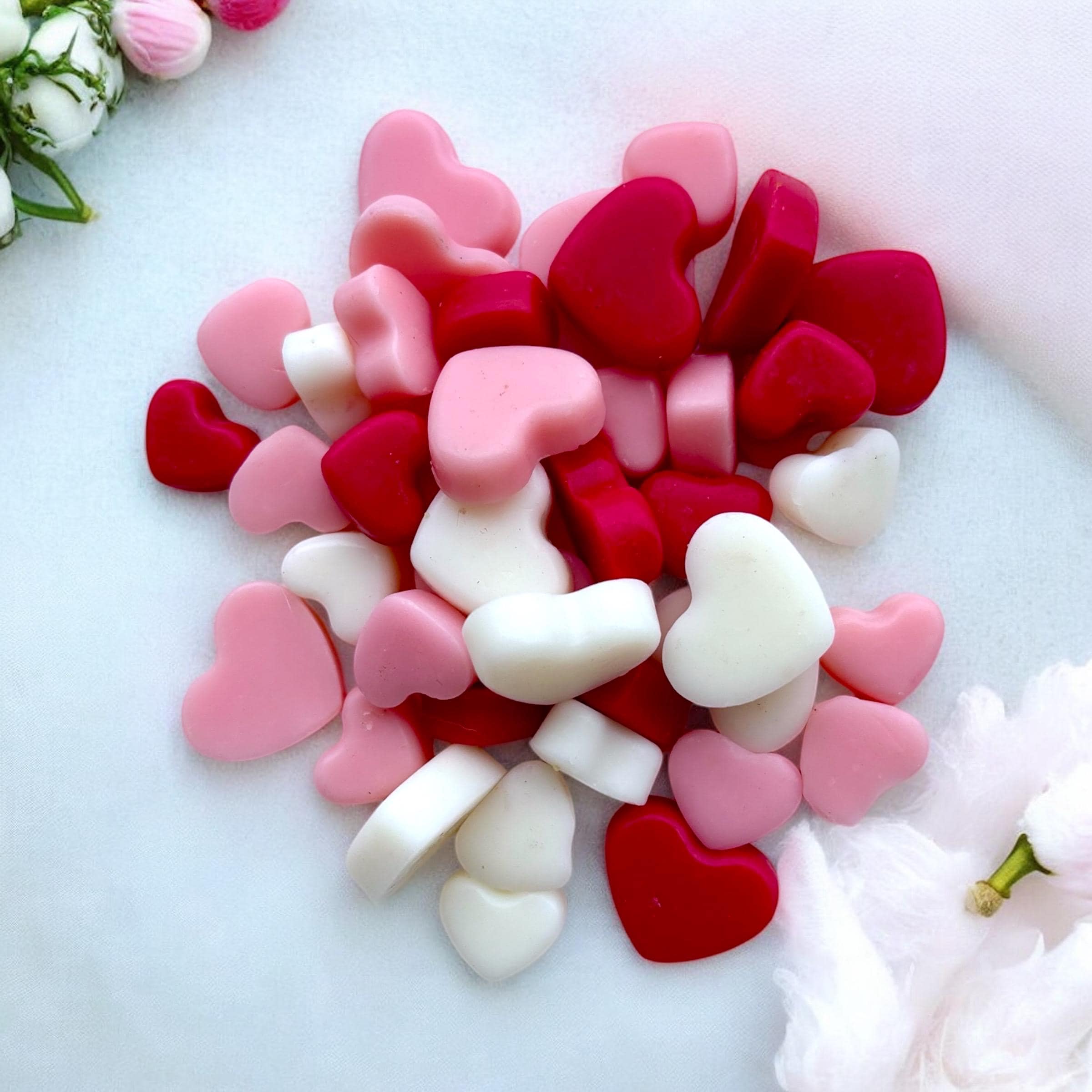 Heart Confetti Wax Embeds, Mini Hearts, Wax Hearts, Wax Embeds, Heart ...