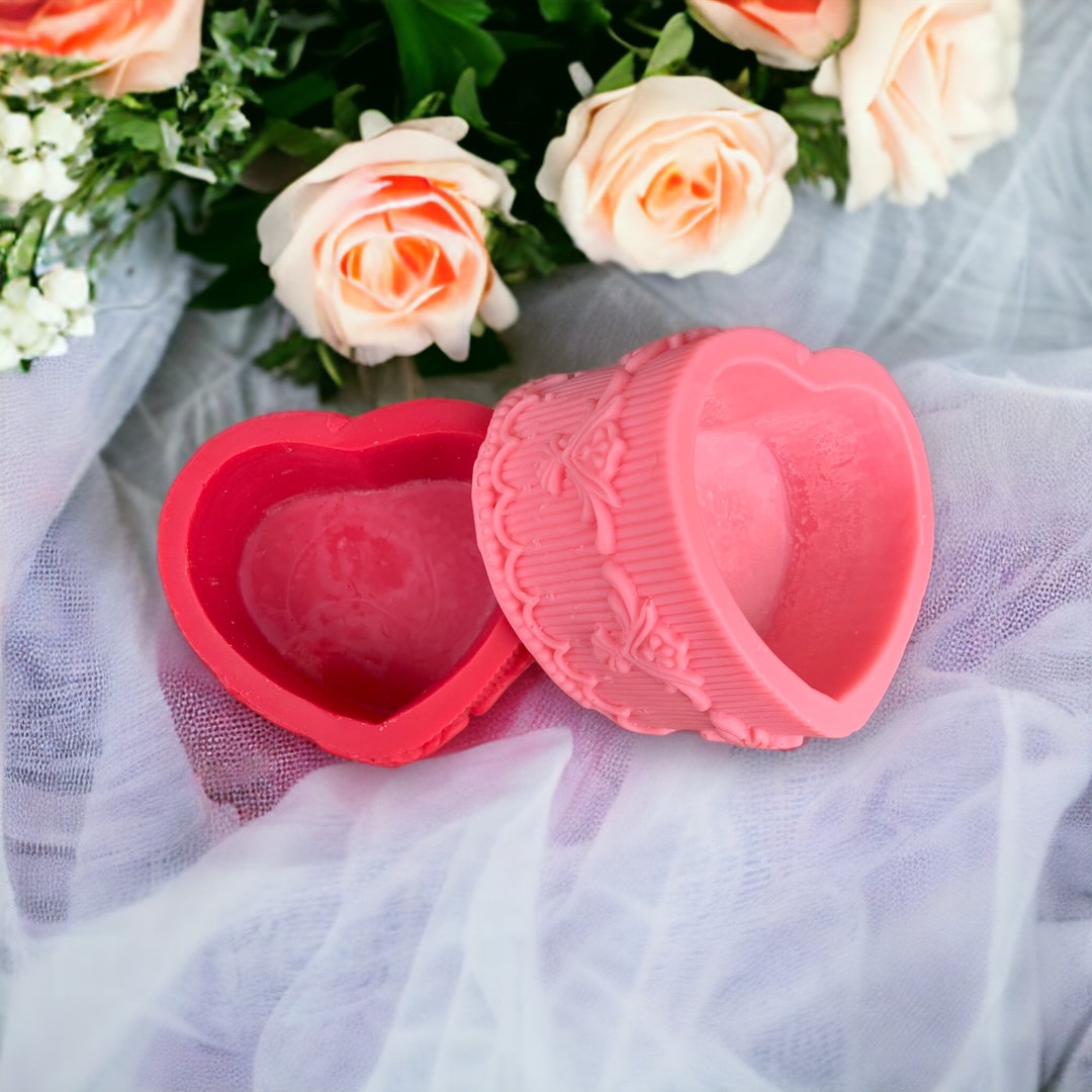 Heart Shaped Wax Box, Wax Embeds, Valentines Embeds, Wax Valentines ...