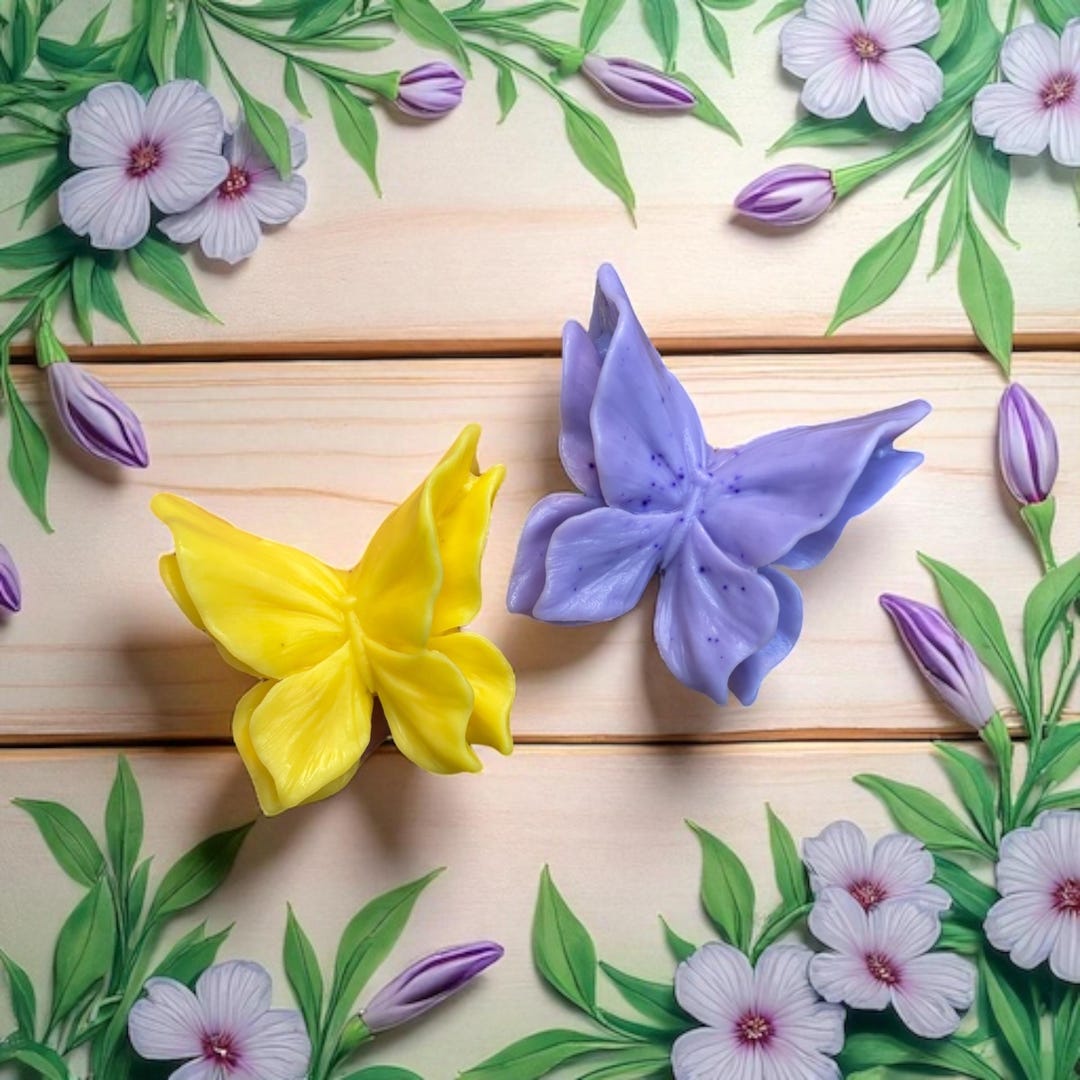 3D Butterfly Wax Embeds, Candle Embeds, Wax Butterfly, Large Butterfly ...