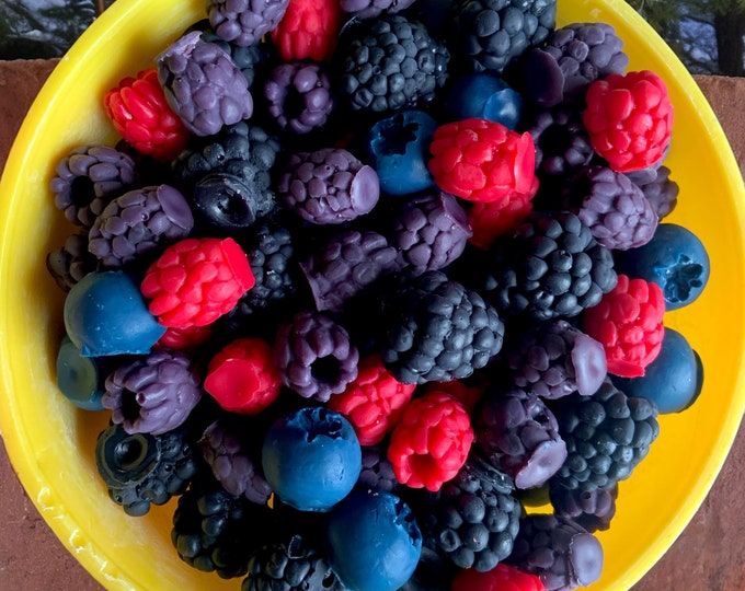 Mixed Berries Wax Embeds, Red Raspberries, Raspberry, Blueberry ...