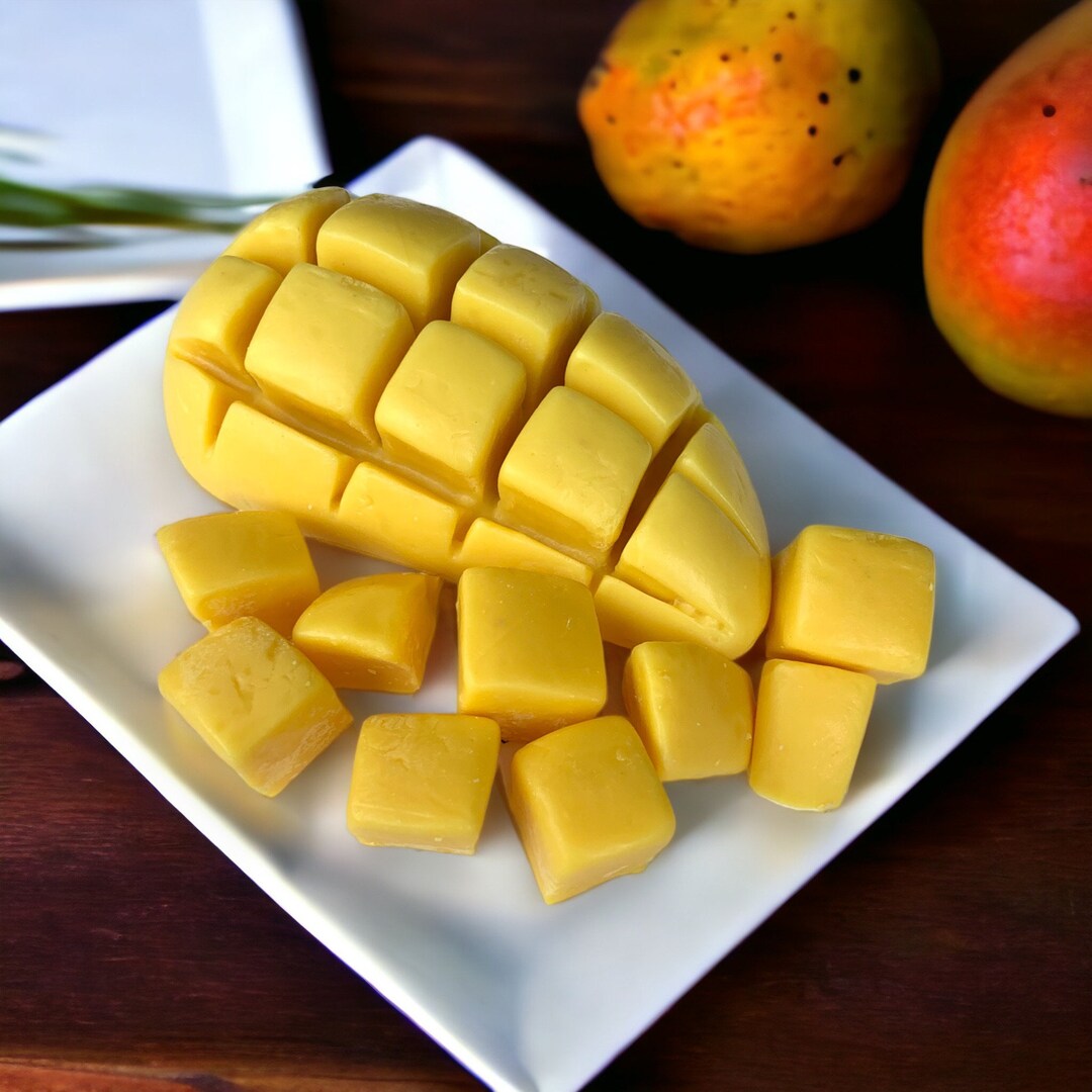 Cut Mango Wax Embed, Diced Mango Wax, Realistic Wax Food, Realistic ...