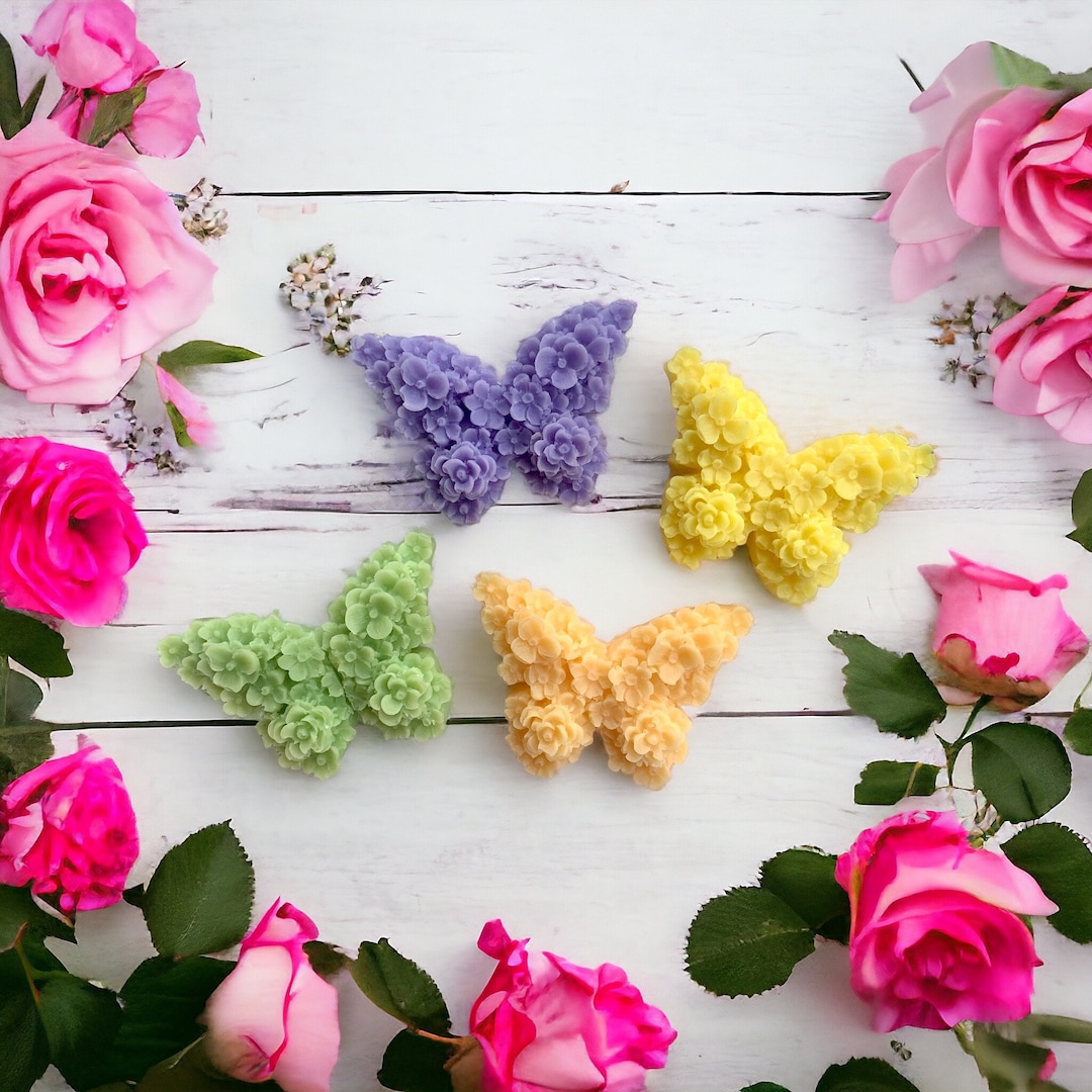 Butterfly Floral Wax Embeds, Wax Butterfly, Butterfly Embeds ...