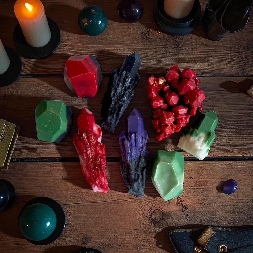Crystal / Gem Wax Embeds, Halloween Wax, Candle Embeds, Wax Crystal ...