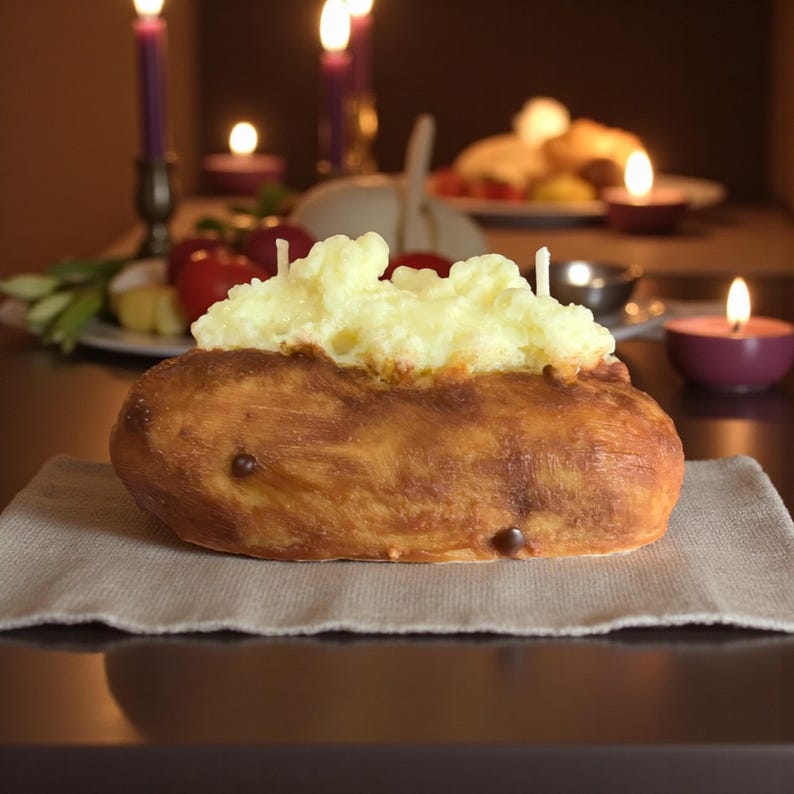 Baked Potato Novelty Candle, Food Candle, Gifts, Fun Gifts, Wax Food ...