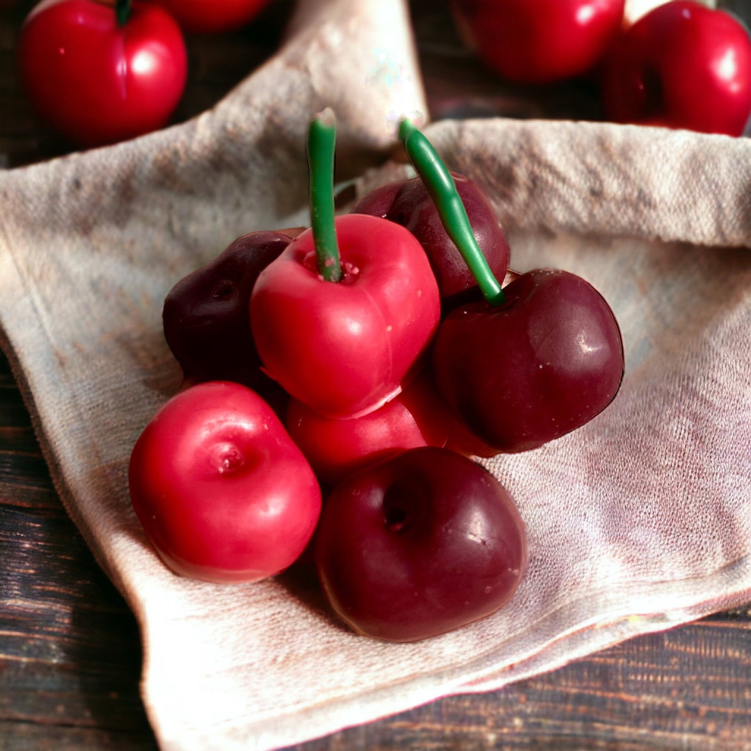 Bing Cherries Wax Embeds, Wax Cherries, Cherry Embeds, Fake Fruit, Wax ...