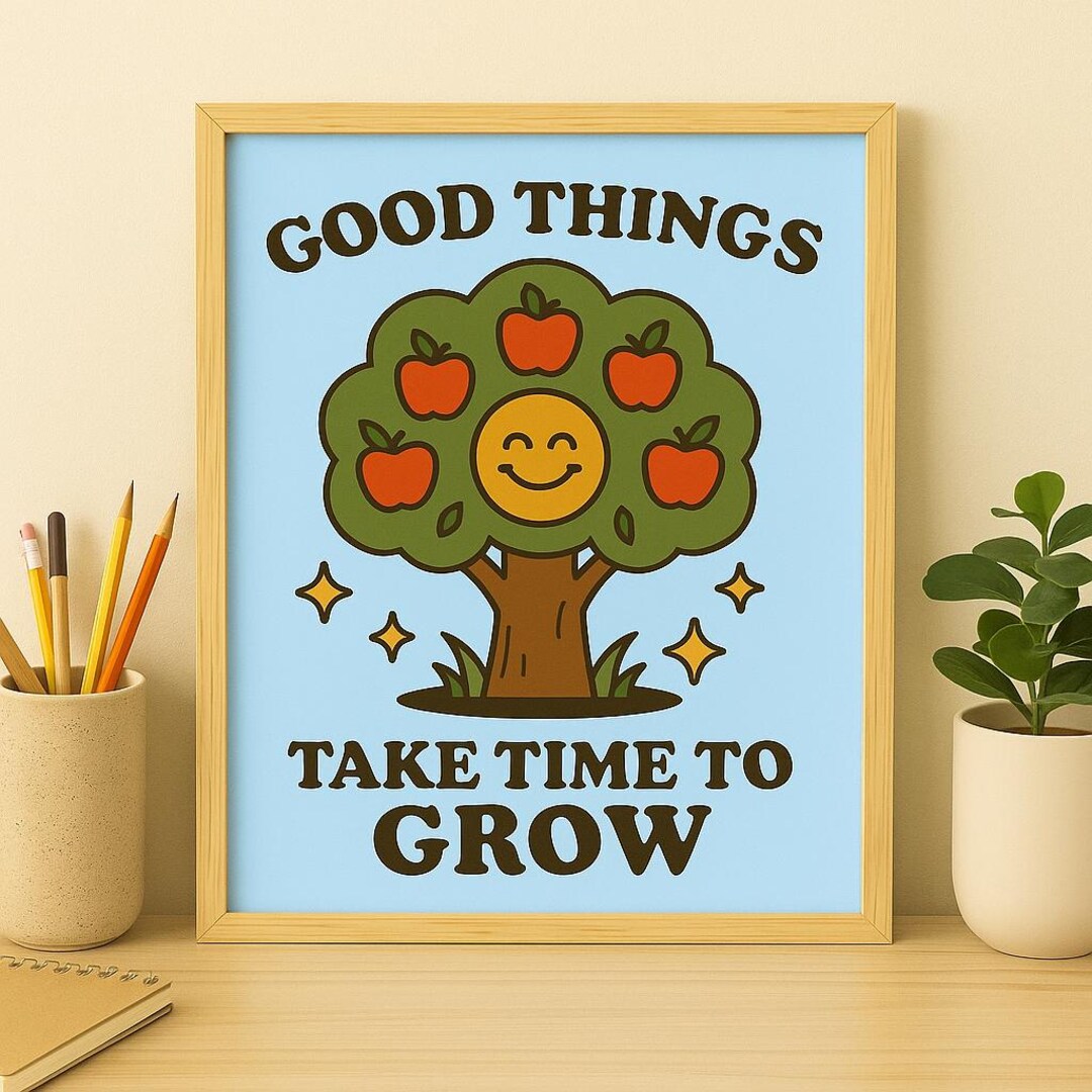 Apple Tree Kids Poster: Retro Nursery Classroom Wall Art - Etsy