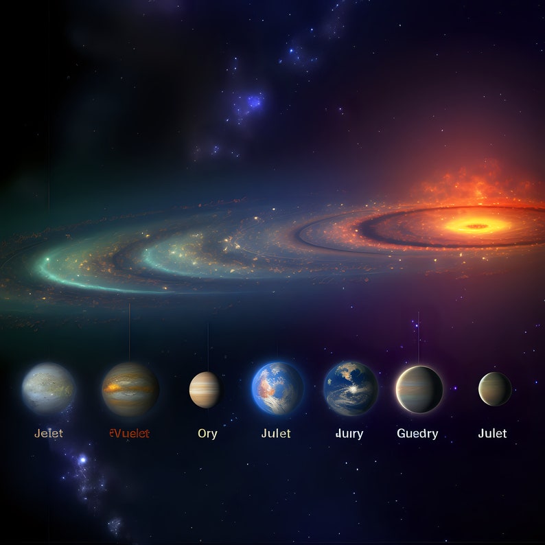 Planets Digital Art AI Digital Print Only, AI, Wall Art, Poster ...