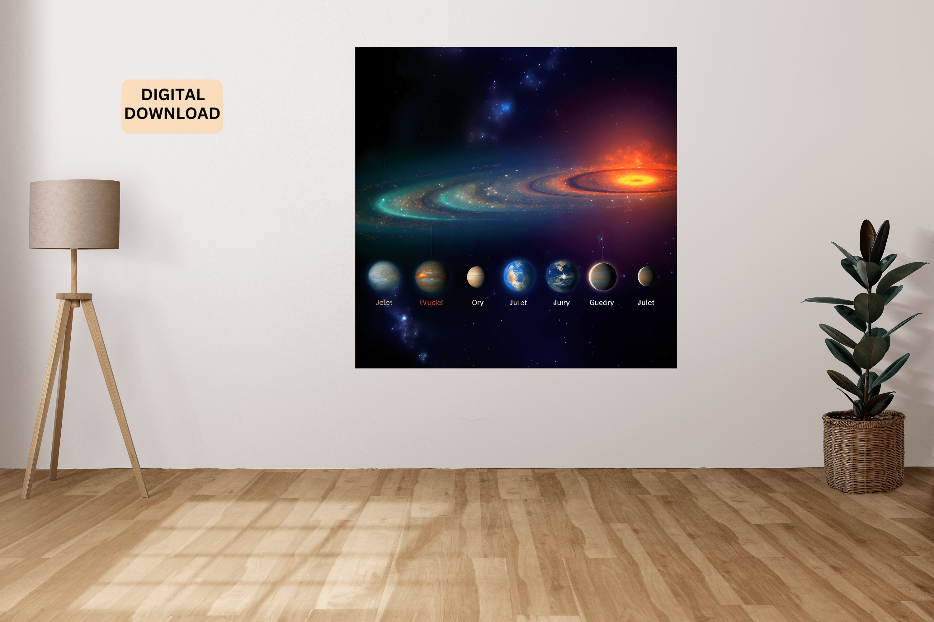 Planets Digital Art AI Digital Print Only, AI, Wall Art, Poster ...