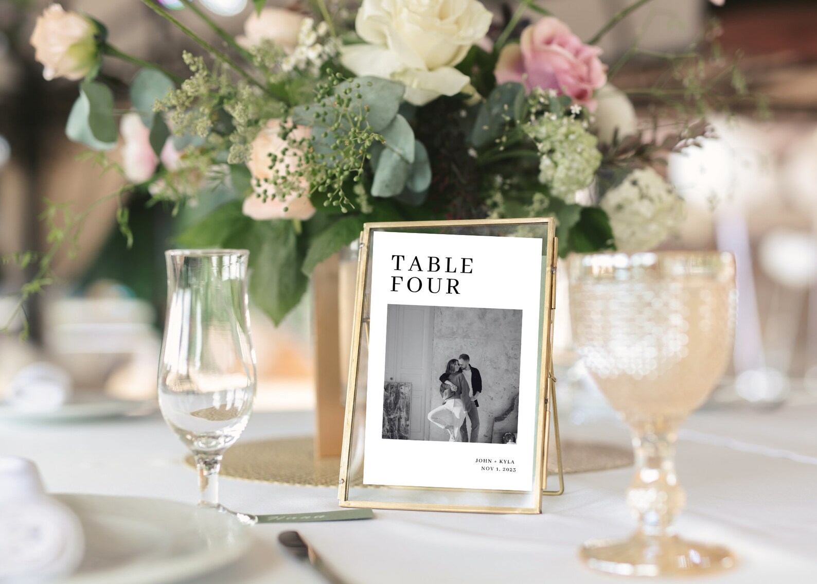 Modern and Minimalist Black and White Picture Table Numbers - Etsy