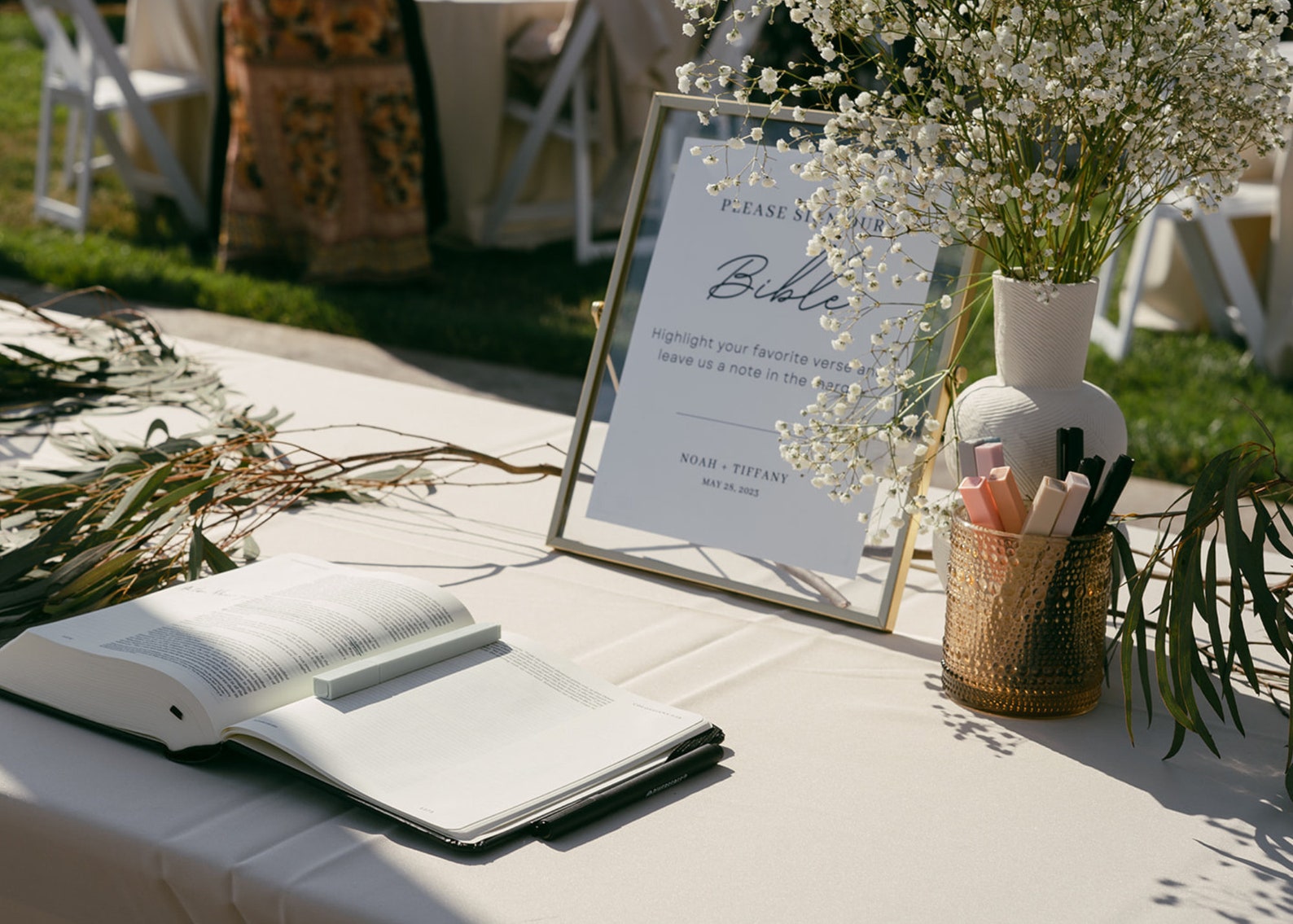 Bible Wedding Guest Book Sign - Etsy