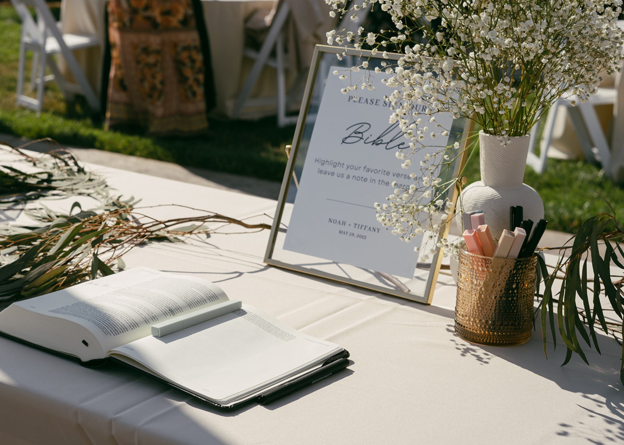 Bible Wedding Guest Book Sign - Etsy