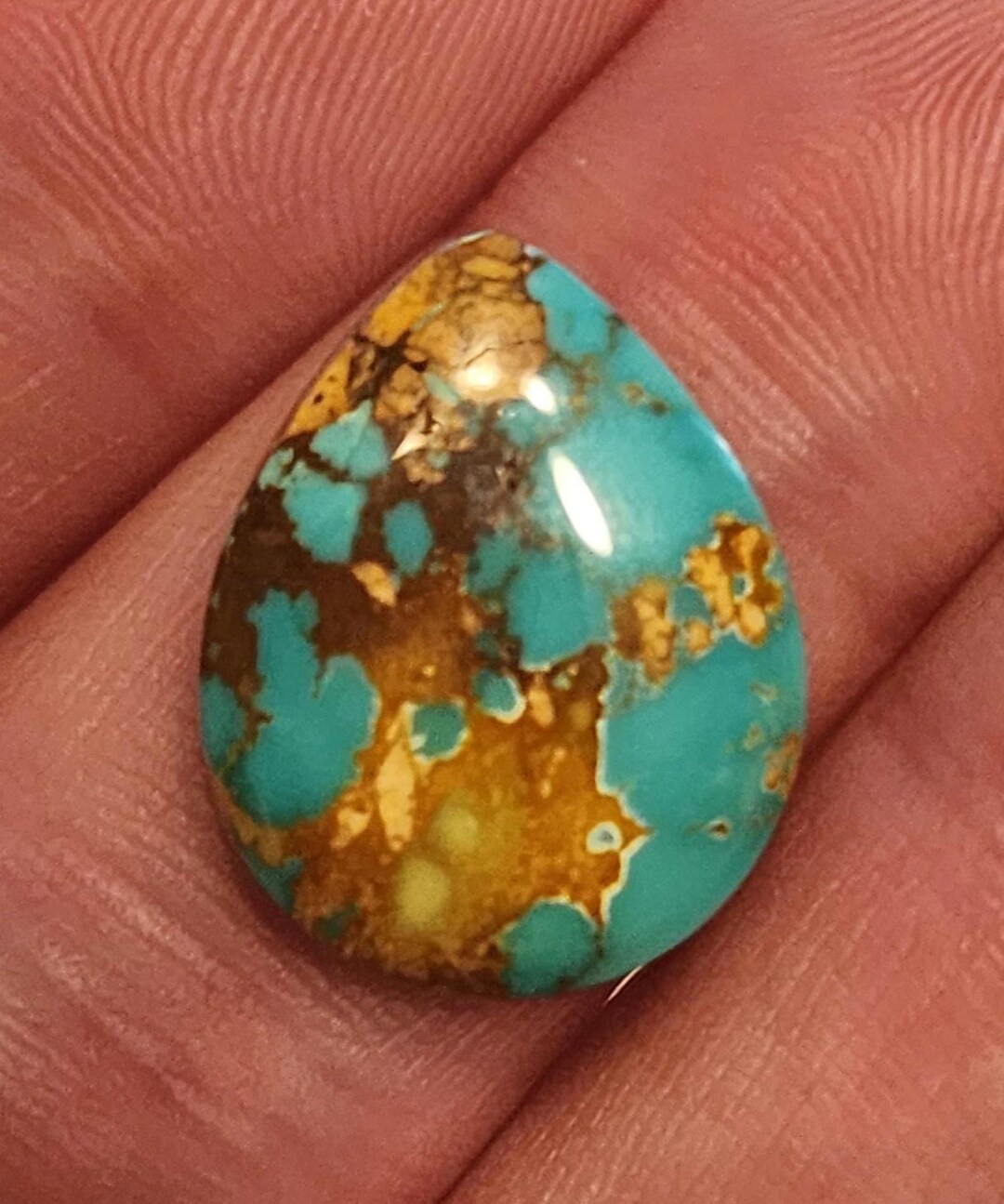 Royston Turquoise Cabachon 11.5 Ct Natural, Mined and Cut by Me. - Etsy