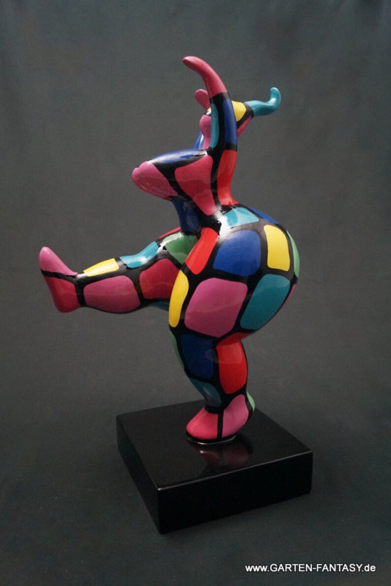 Nana Sculpture Statue Leg High With Art Painting Colorful 50 - Etsy