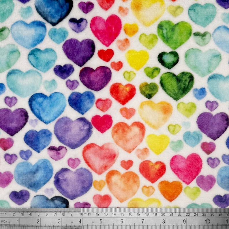Cuddle Fleece LOVE HEARTS - Etsy