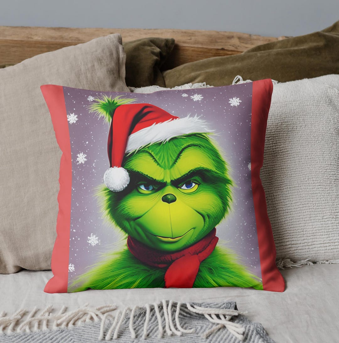 3D Grinch Cushion. - Etsy