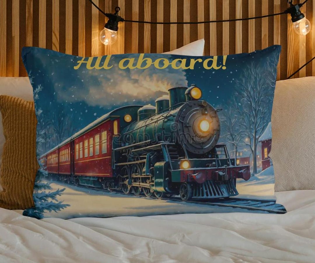 The Polar Express All Aboard Cushion. - Etsy