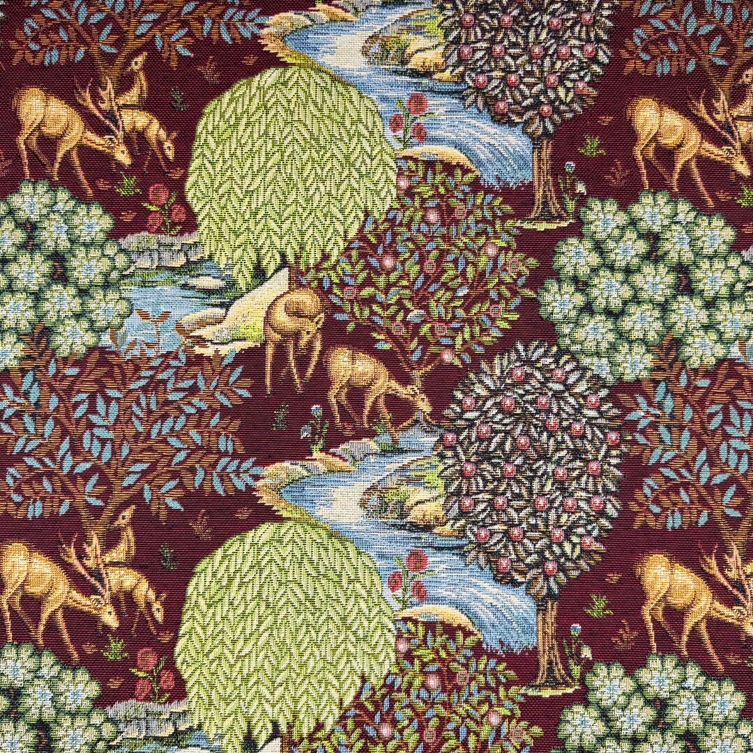 Custom Made William Morris THE BROOK WINE Blackout/lining Curtains 3 ...